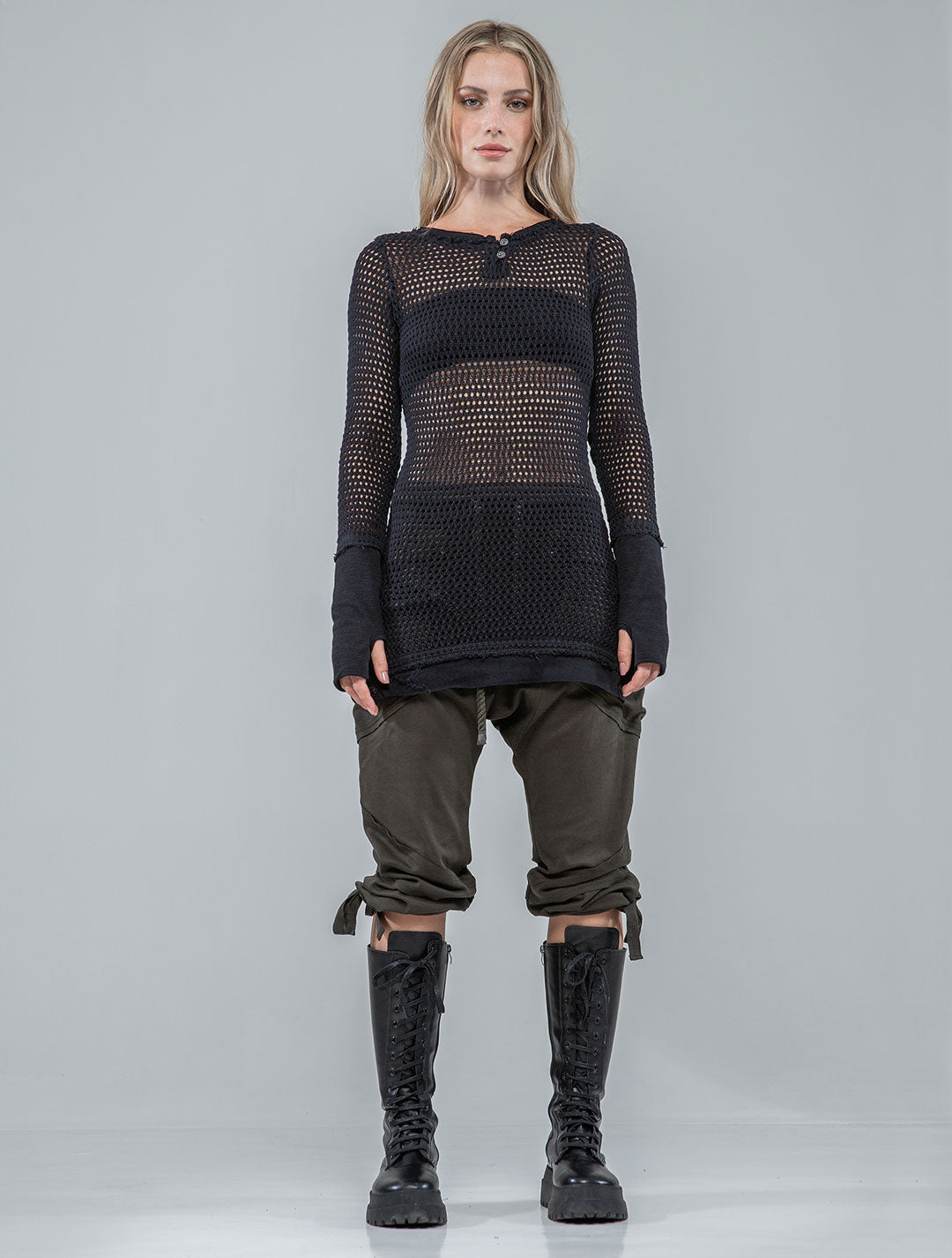 Amebix Crochet Sweater - Psylo Fashion