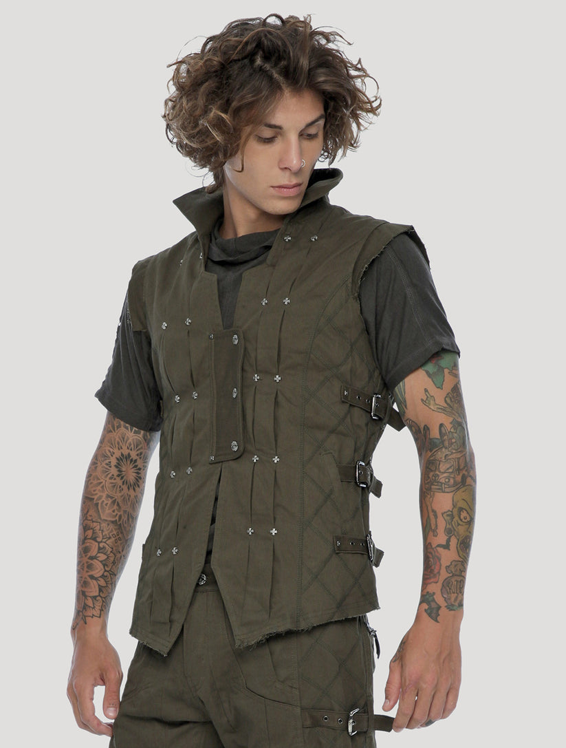 Juju Vest - Edgy Sleeveless Jacket by Psylo Fashion