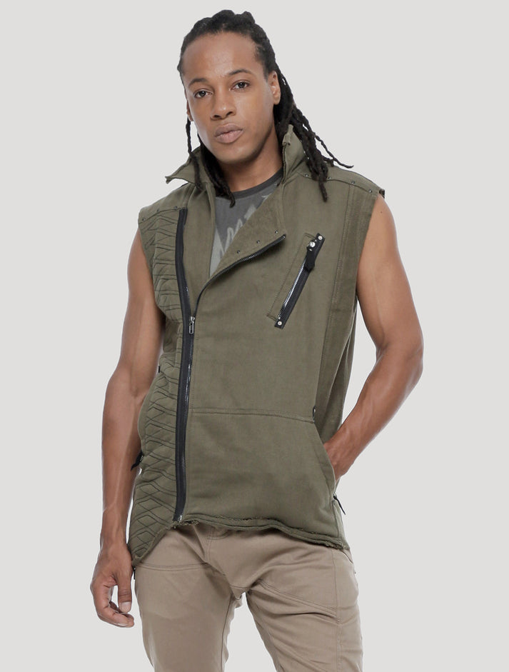 'Off' Vest | Asymmetric Sleeveless Jacket – Psylo
